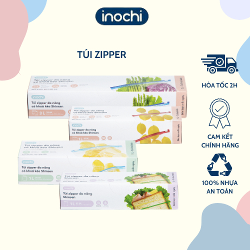 Túi zip đựng thực phẩm tái sử dụng nhật bản đa năng khóa kéo Shinshen ...