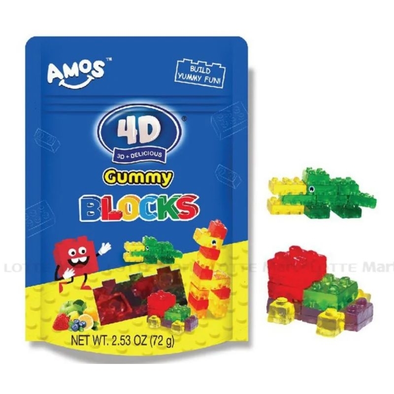Kẹo Dẻo Amos Xếp Hình 4D Gói 72g | Shopee Việt Nam
