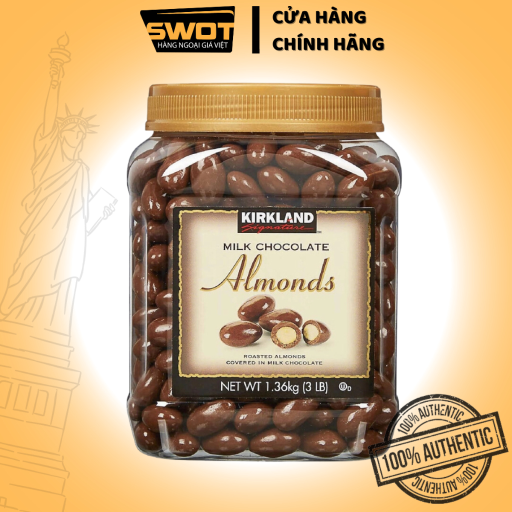 Socola sữa hạnh nhân Kirkland Milk Chocolate Almonds Mỹ, nhân hạt giòn ...