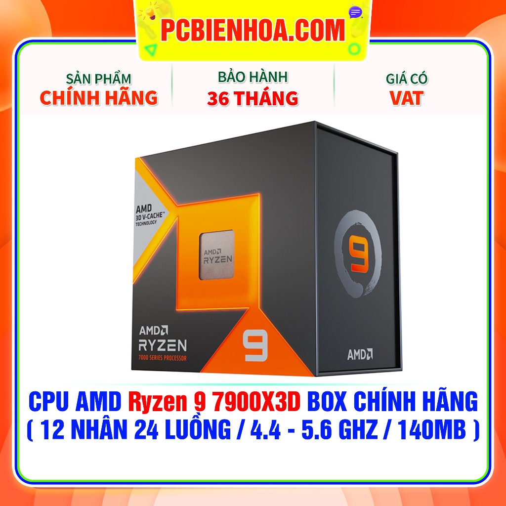 Bộ Vi Xử Lý AMD RYZEN 9 7950X3D BOX CHÍNH HÃNG ( 16 NHÂN 32 LUỒNG / 4.2 ...