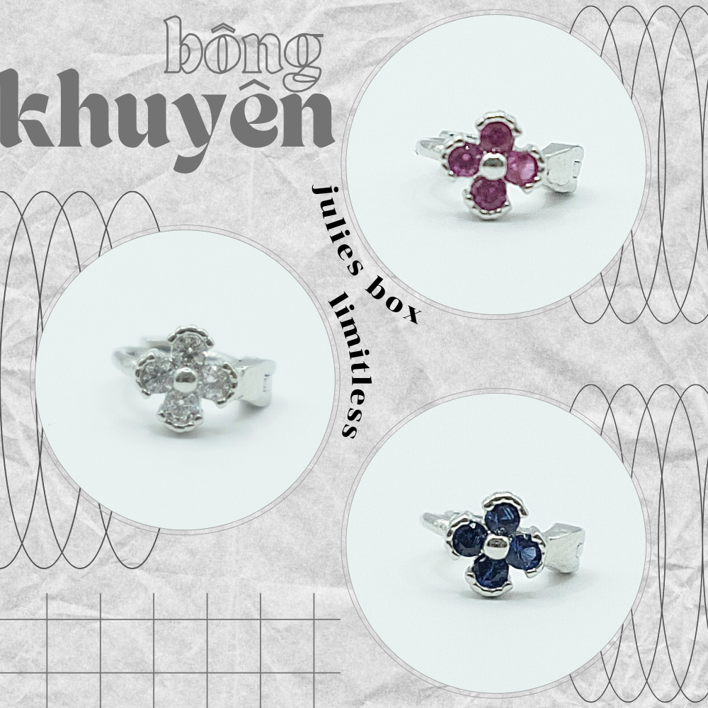 [1 Chiếc] [BẤM] Khuyên Tai Xỏ Nam Nữ Hoop BÔNG Helix Upper Lobe Unisex ...