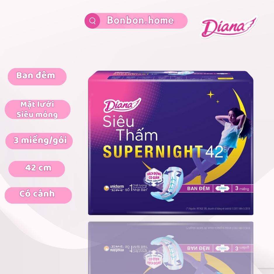 [BVS] Băng vệ sinh Diana Super Night 42cm/3 miếng | Shopee Việt Nam