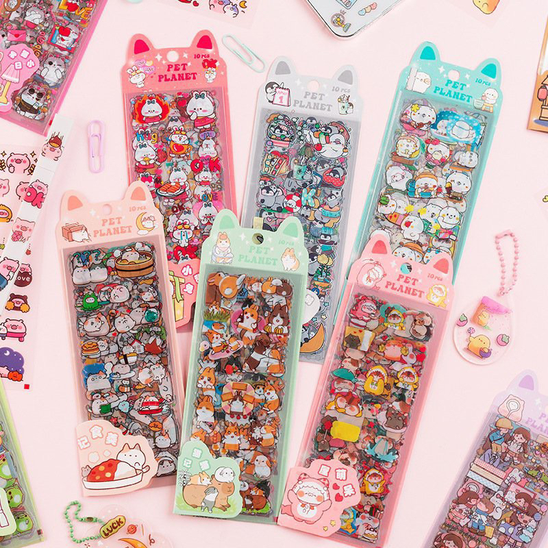 Sticker tai mèo trong set 10 tấm | Shopee Việt Nam