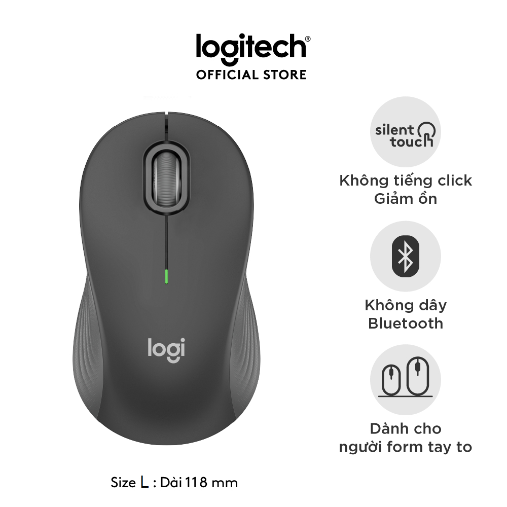Chuột không dây Bluetooth Logitech M550 Signature - SmartWheel, giảm ồn ...