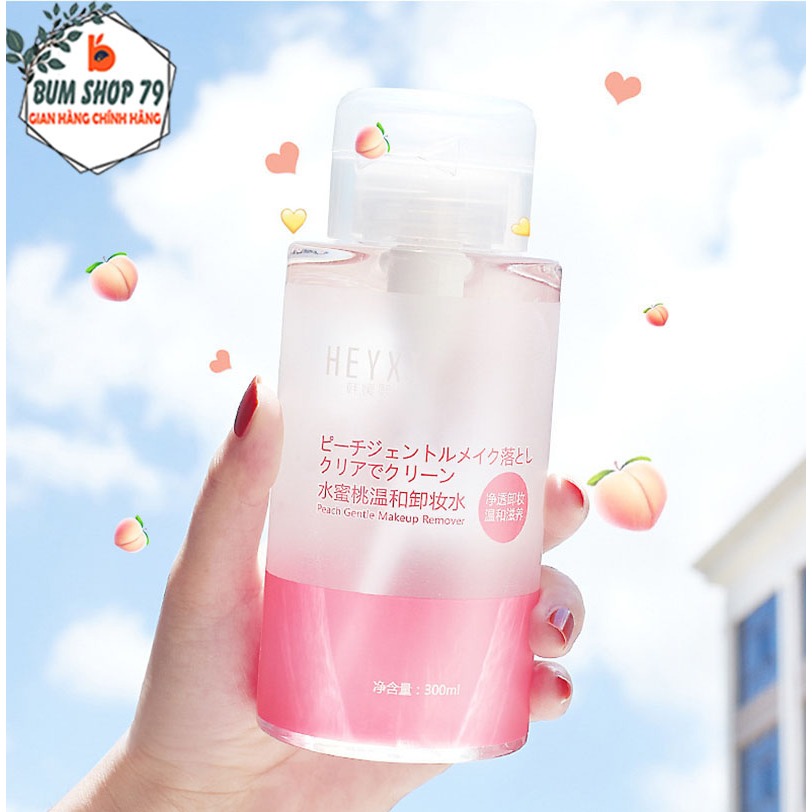 Nước tẩy trang đào Heyxi dung tích 300ml dịu nhẹ, Nước tẩy trang không ...