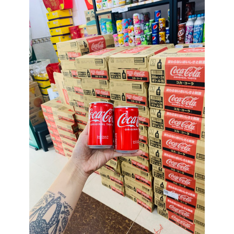 Thùng 30 lon 160Ml] nước ngọt Coca mini lon nhật bản lon 160ML- Fanki.Food | Shopee Việt Nam
