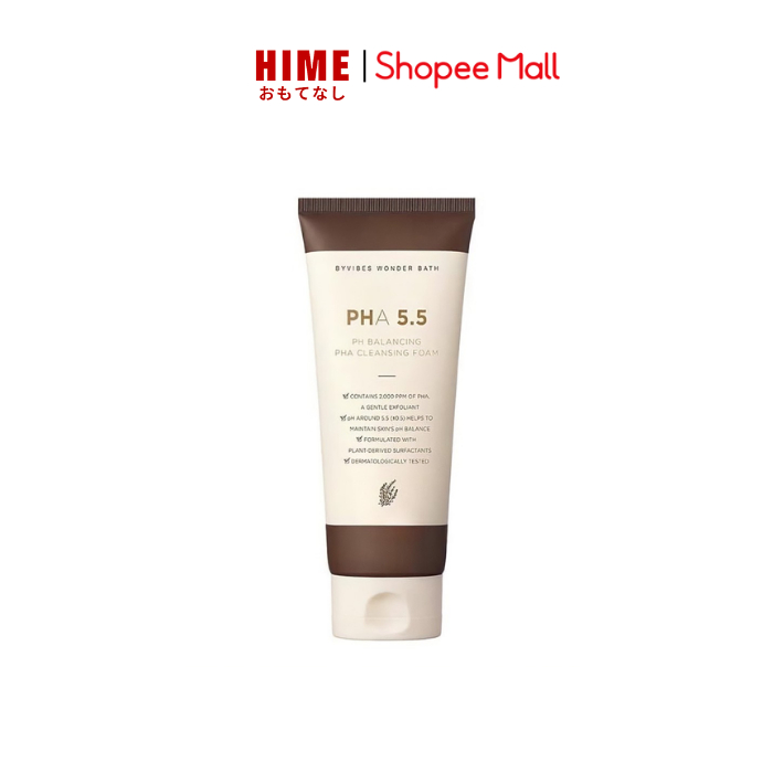 Sữa Rửa Mặt Tẩy Tế Bào Chết Byvibes Wonder Bath PHA 5.5 PH Balancing PHA Cleansing Foam 130ml ...