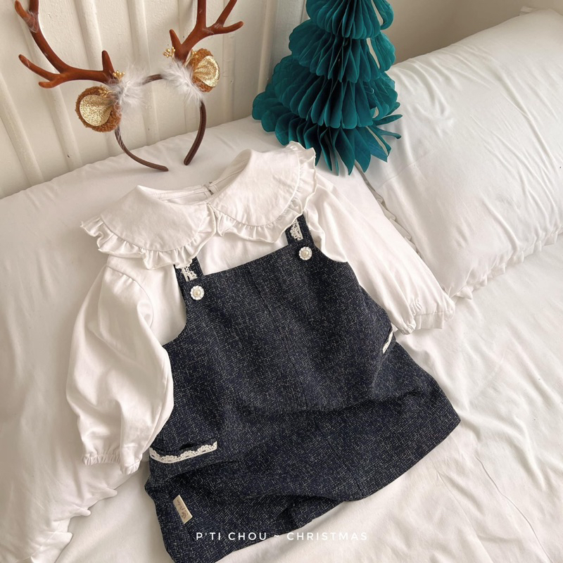 P'ti chou | Áo cotton cổ sen nhún cho bé 8-23kg | Shopee Việt Nam