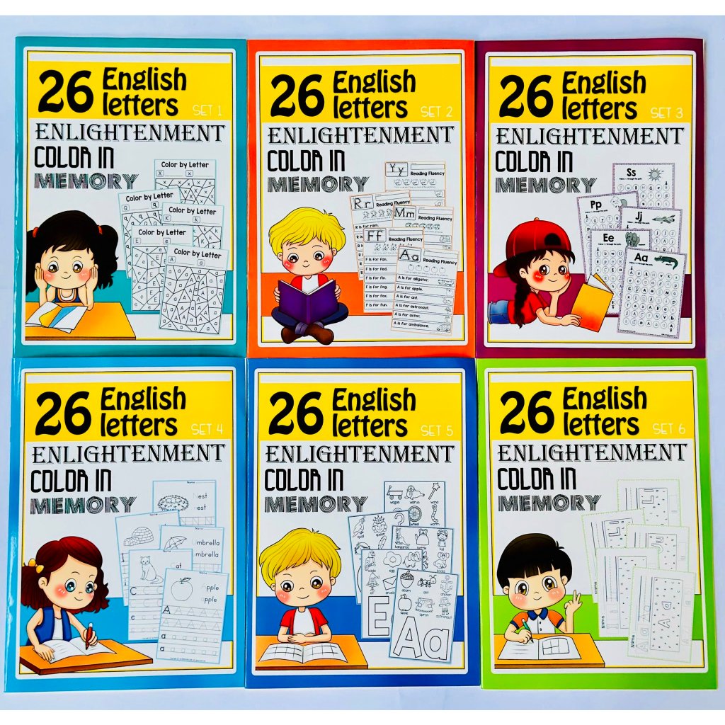 26 ENGLISH LETTERS ENLIGHTENMENT COLOR IN MEMORRY (bộ 6c) | Shopee Việt Nam