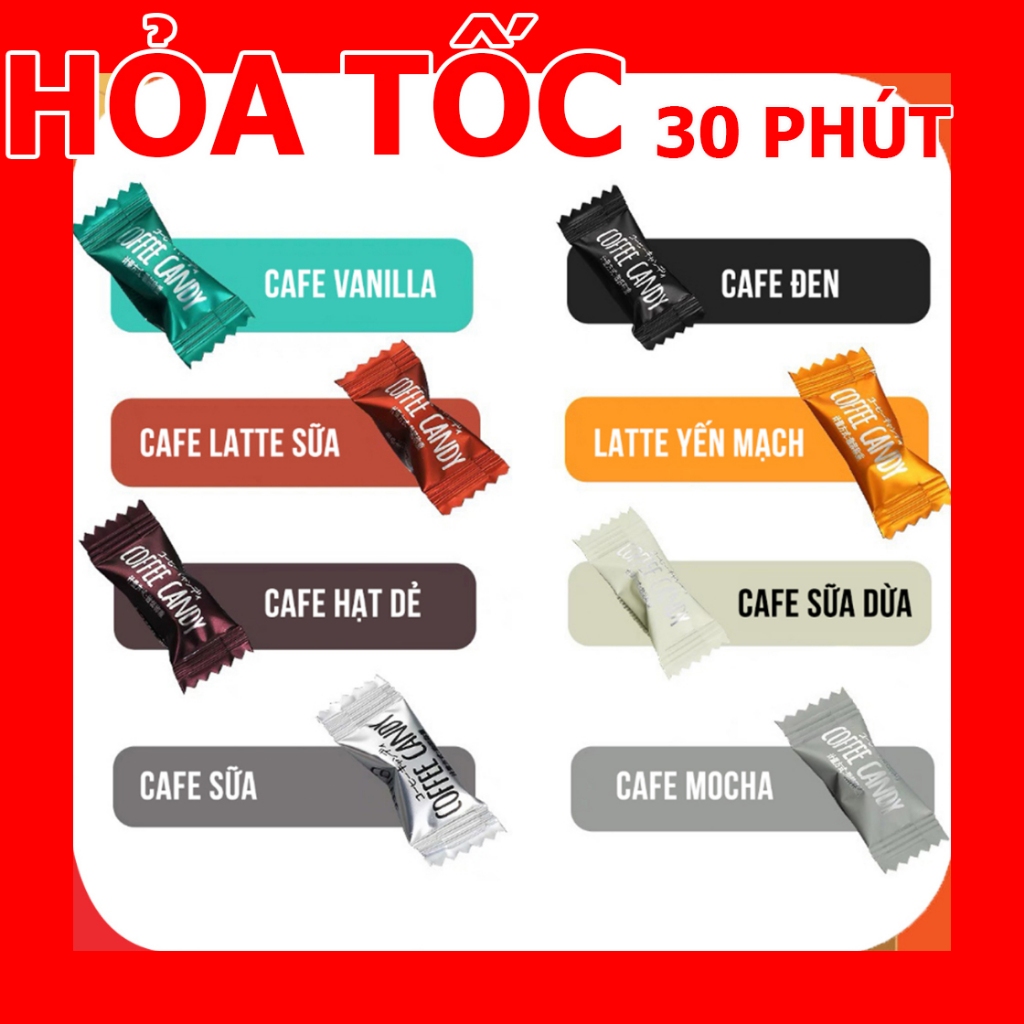 ⭐[Mix 8 vị/Chọn vị] Kẹo Coffee Candy viên nén không đường | Shopee Việt Nam