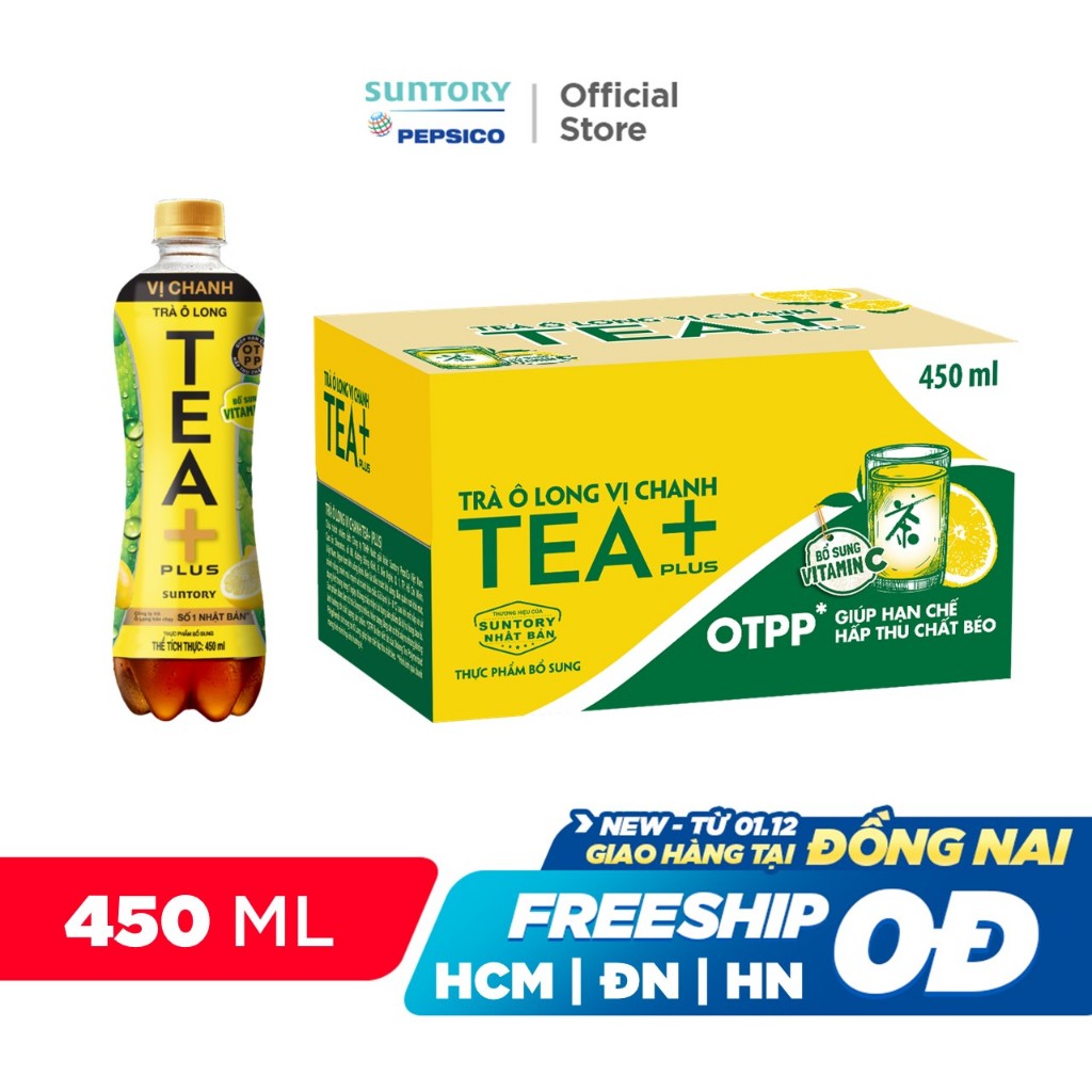 [HỎA TỐC]Thùng 24 Chai Trà Ô long Tea+ Vị Chanh (450 ml/chai) | Shopee ...