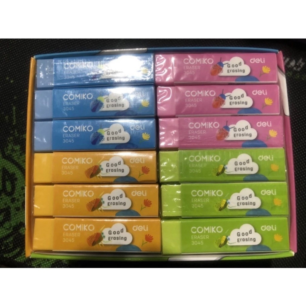 Hộp 36 Viên Tẩy Deli COMIKO ERASER 3045 Nhiều Màu | Shopee Việt Nam