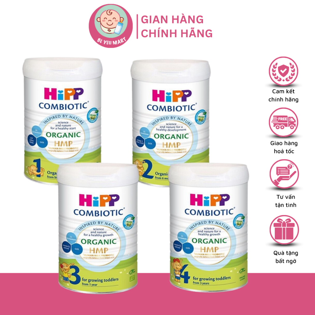 Sữa Bột Hipp Oganic Combiotic 800g Số 1,2,3,4 Hỗ Trợ Tiêu Hóa Và Miễn Dịch | Shopee Việt Nam