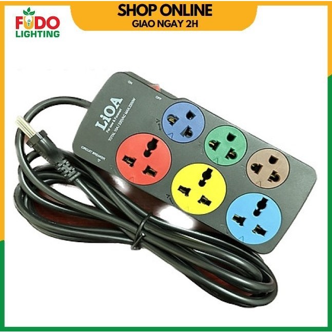 Ổ cắm LIOA 6 lỗ đa năng 3D3S5.2 dây dài 5M công suất 2200W chính hãng | Shopee Việt Nam