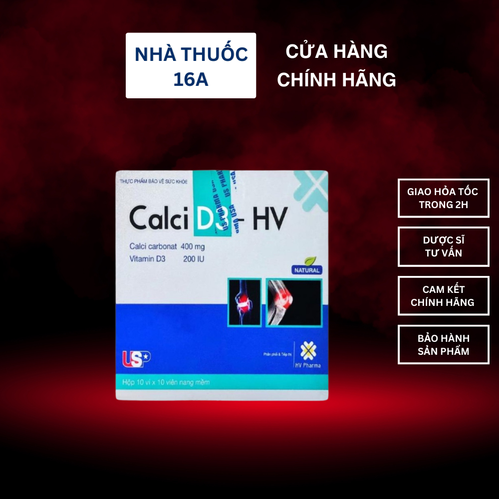 VIÊN UỐNG CALCI D3 - HỖ TRỢ BỔ SUNG VITAMIN D3 & CANXI - HỘP 100 VIÊN - CÔNG TY HV US PHARMA ...