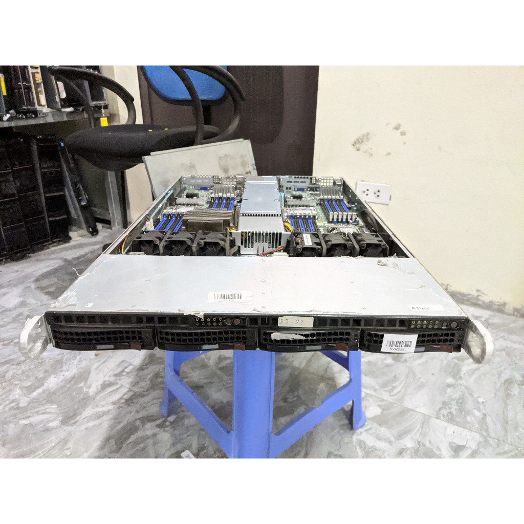 Máy chủ Supermicro Rack 1U X8DTT-F, Dual CPU socket 1366 chipset X58, 2 ...