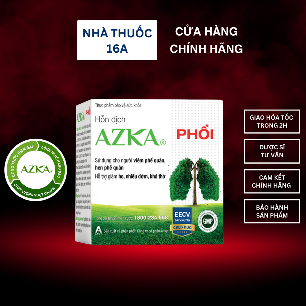 AZKA PHỔI - CHÍNH HÃNG - HỘP 20 ỐNG x 10ML - HỖ TRỢ BỔ PHỔI ( PHẾ ...