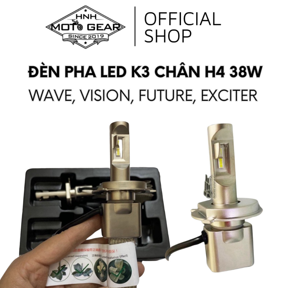 Đèn Pha LED K3 40W Chân H4 Lắp Xe Máy, Ô Tô 1 Bóng | Shopee Việt Nam