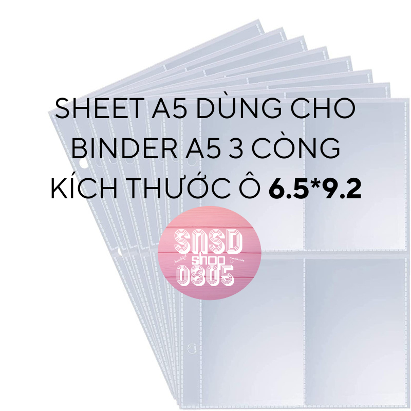 [ĐƯỢC CHỌN] Sheet Card A5 Đựng Card, Banner, Poster, Strip Cho Binder ...