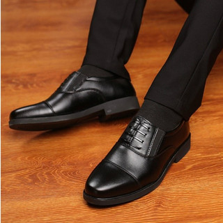 Giày tây nam da cao cấp, tăng chiều cao 6-7cm, đế cao su khâu chắc chắn ...
