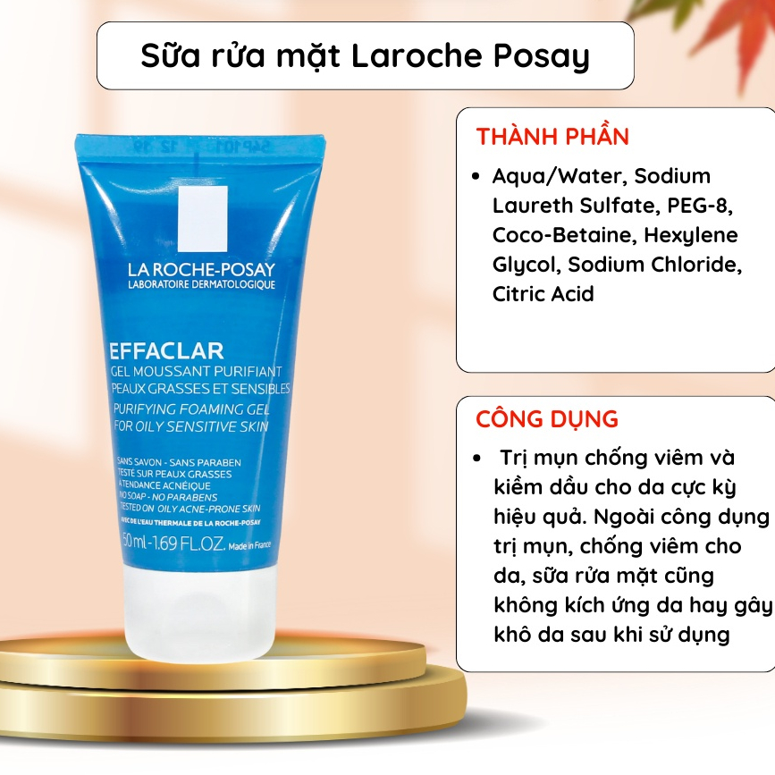 sữa rửa mặt laroche posay 50ml | Shopee Việt Nam