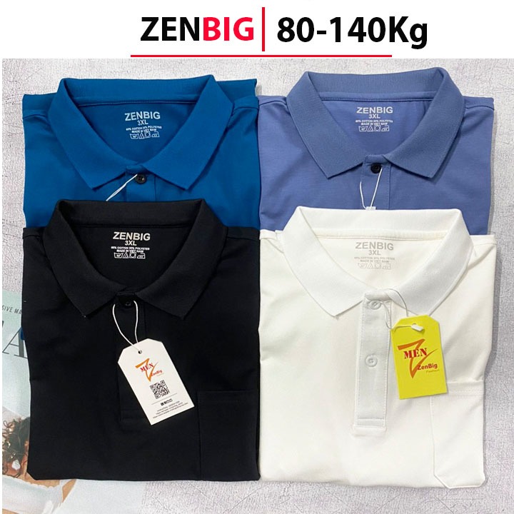 Áo thun nam có túi, áo polo bigsize (70 - 140kg) ZENBIG size lớn cho người mập | Shopee Việt Nam