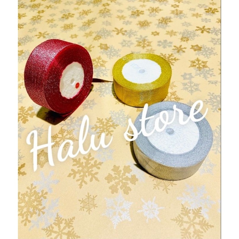 Ruy băng kim tuyến TẾT, noel, giáng sinh - 2cm và 4cm - Halu Store | Shopee Việt Nam