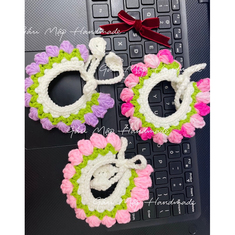 vòng cổ hoa tulip chó mèo | Shopee Việt Nam