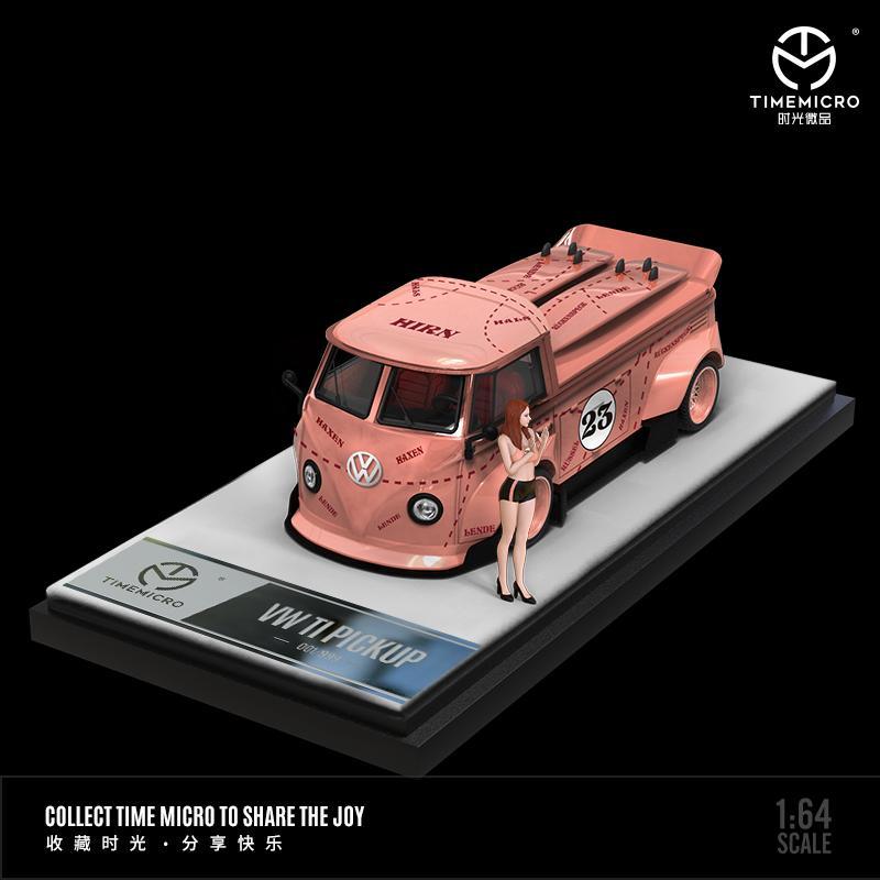 MÔ HÌNH 1:64 TIME MICRO - Volkswagen T1 Pickup Pink Pig #23 (Figure ...