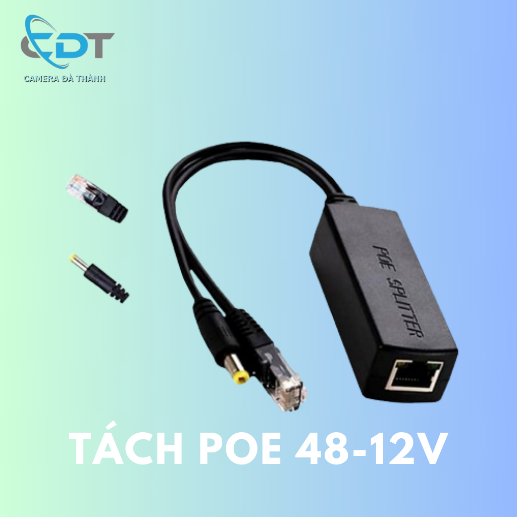 Tách Jack POE Splitter 48v ra 12v cho Camera, Cặp Chuyển Nguồn POE Cho ...