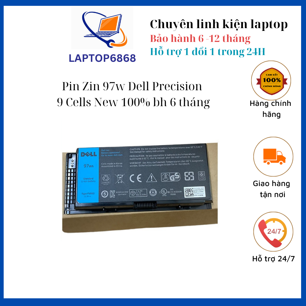 Pin Zin 97w Dell Precision M4600 M4800 M6600 M6800 M6700 M4700 FJJ4W ...