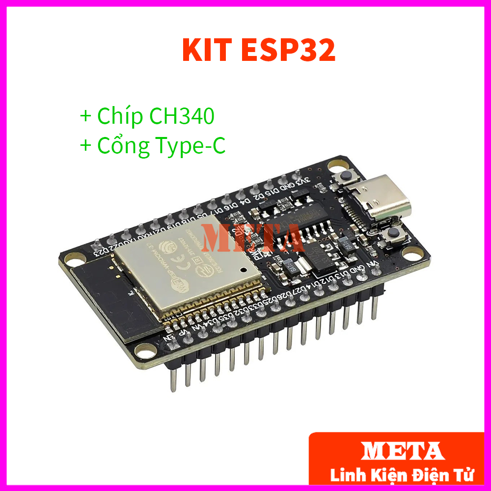 KIT ESP32 chip CP2102/CH340 thu phát wifi bluetooth 30 chân (kit thu ...