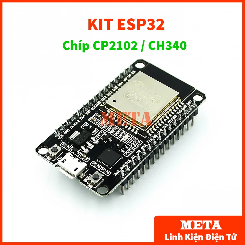 Kit ESP32 Wifi + Bluetooth CH340/CP2102 30P - Kit thu phát IoT | Shopee ...
