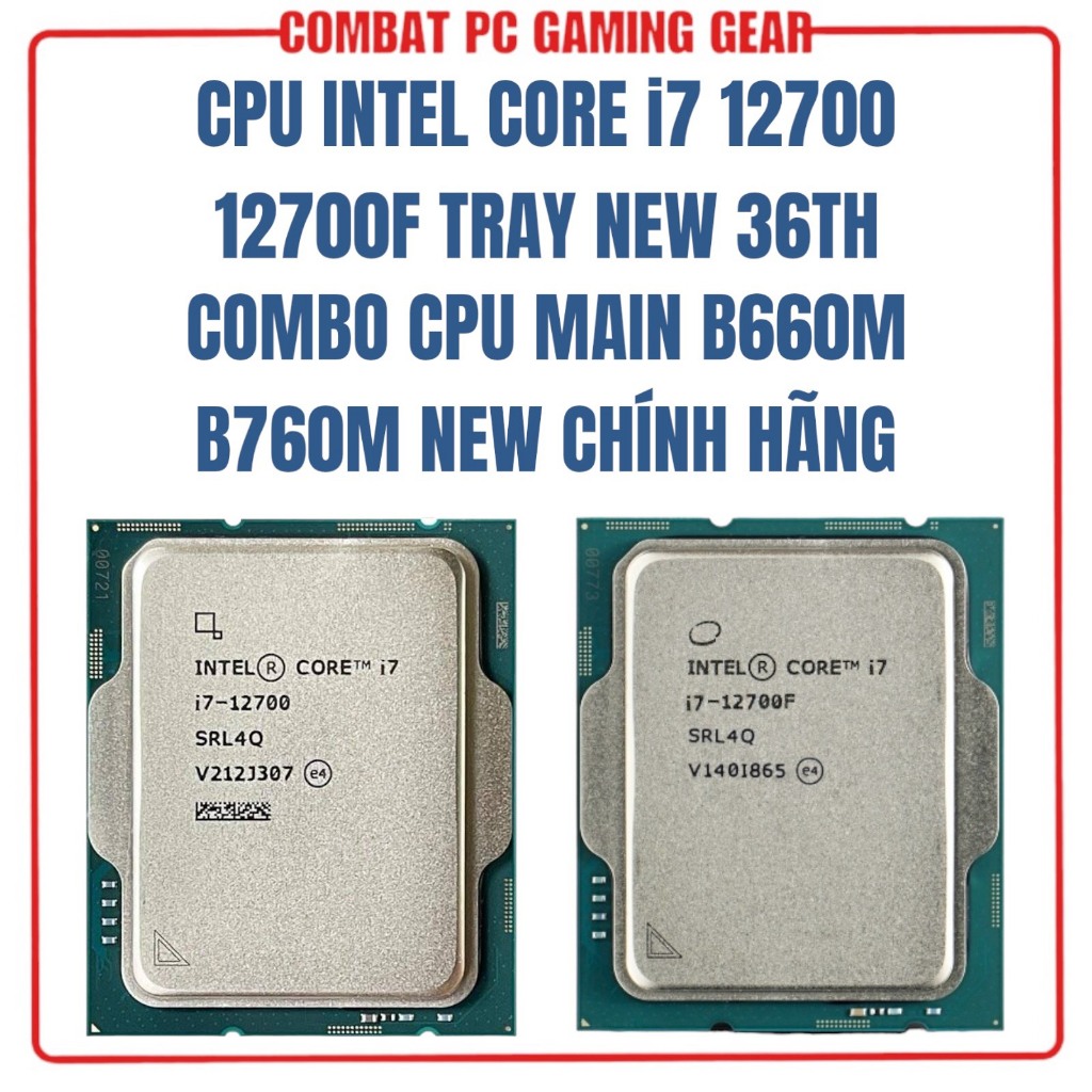 Bộ Vi Xử Lý CPU Intel Core i7 12700/12700F Tray New No Fan BH 36T ...
