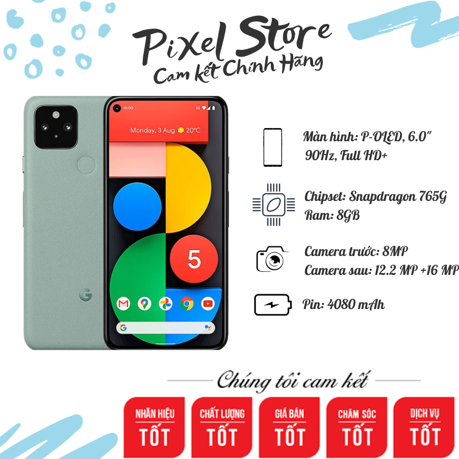 Điện thoại Google Pixel 5 Ram 8/128 Chip Snap 765G | Shopee Việt Nam