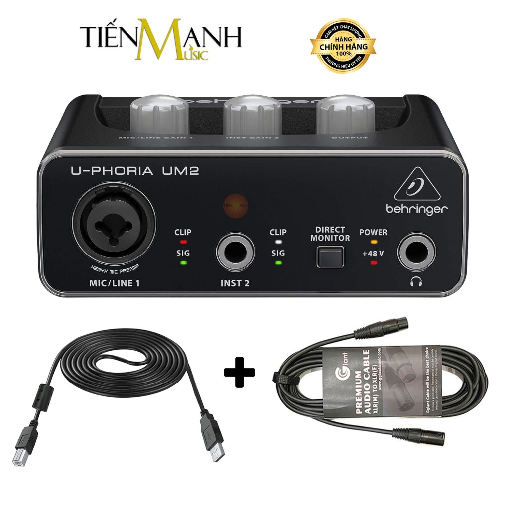 [Chính Hãng, Tặng Cable] Soundcard Behringer U-Phoria UM2 - Bộ Thu Âm ...