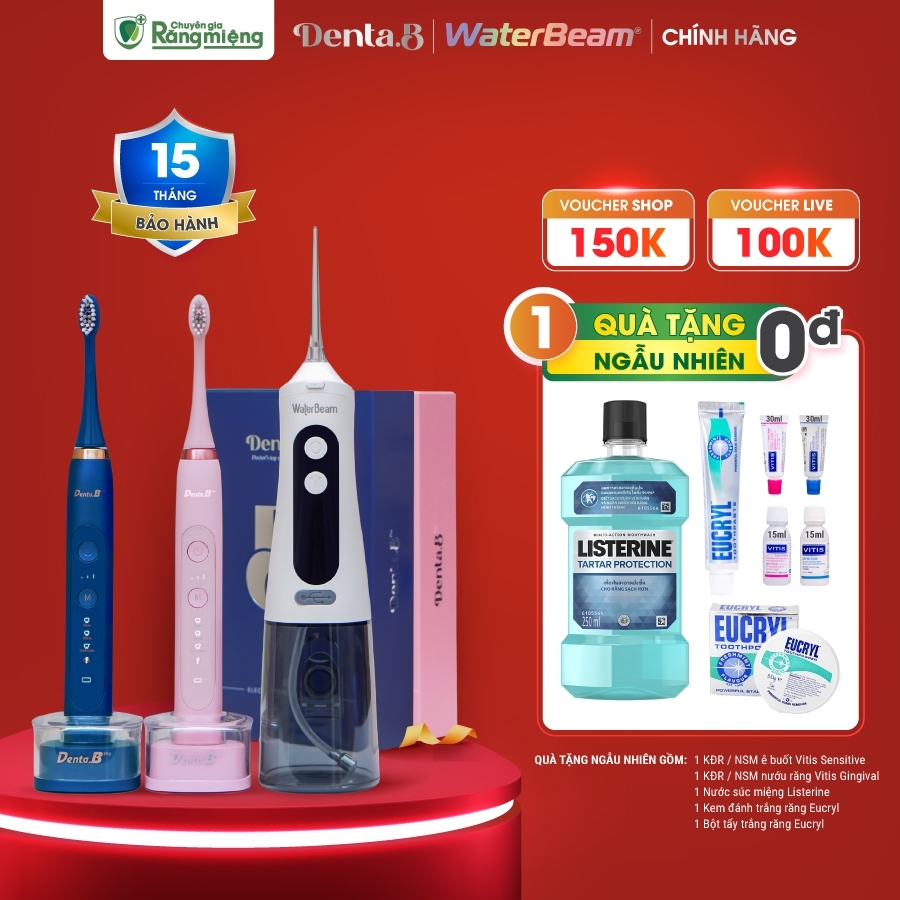 Combo Máy Tăm Nước Waterbeam và bàn chải điện Denta.B Pro | Shopee Việt Nam