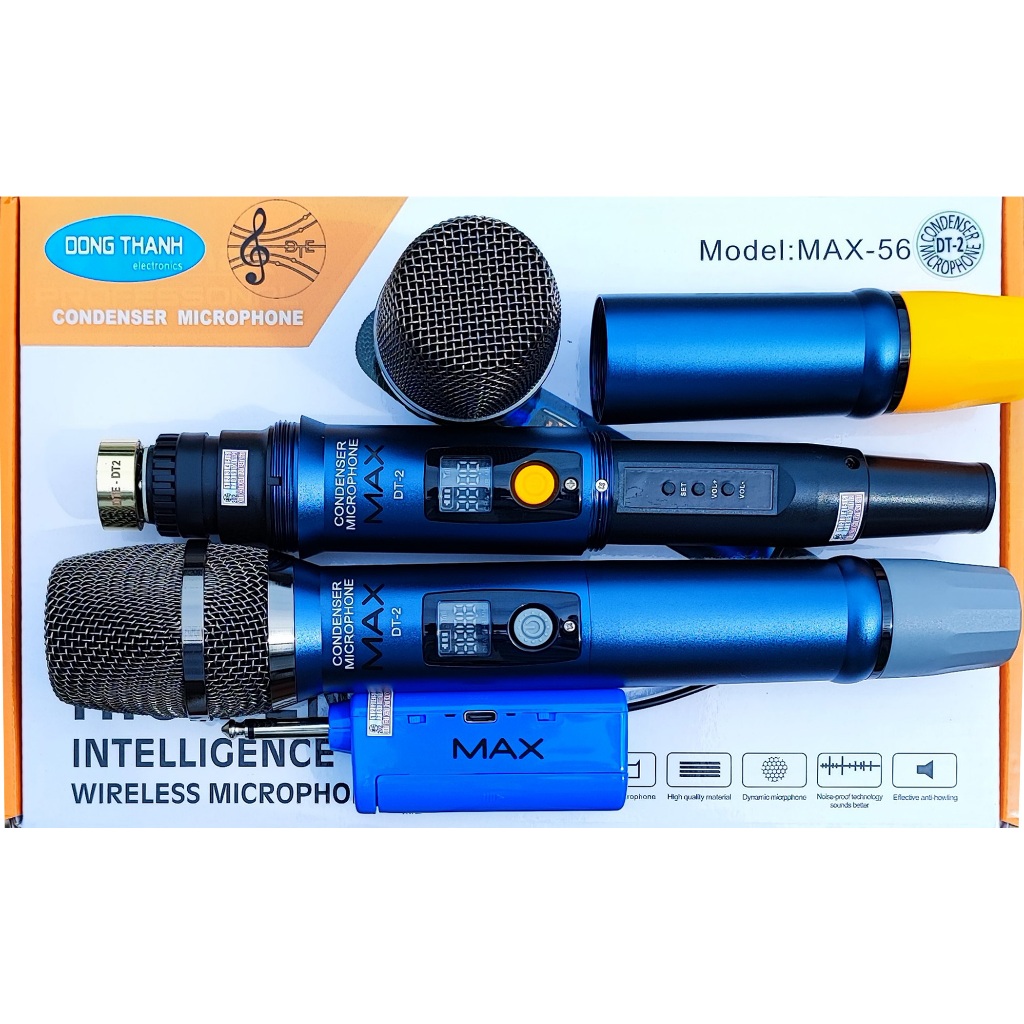 MICRO KHÔNG DÂY UHF HÀNG CAO CẤP: CONDENSER MICROPHONE MAX 56 DT-2 HÀNG ...