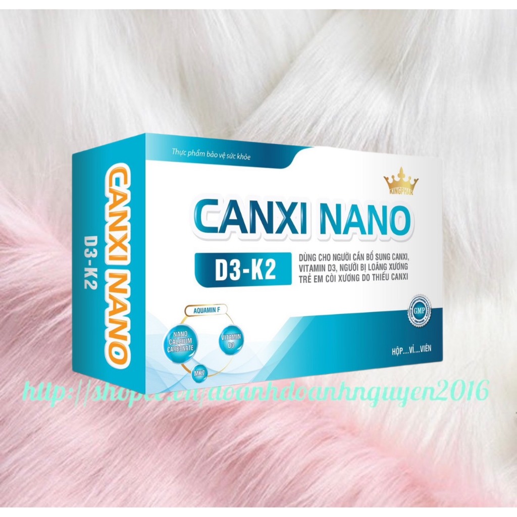 Viên Uống Canxi Nano -D3- K2 (Hộp 30 viên ) - Bổ Sung Canxi Và Vitamin D3, K2 | Shopee Việt Nam