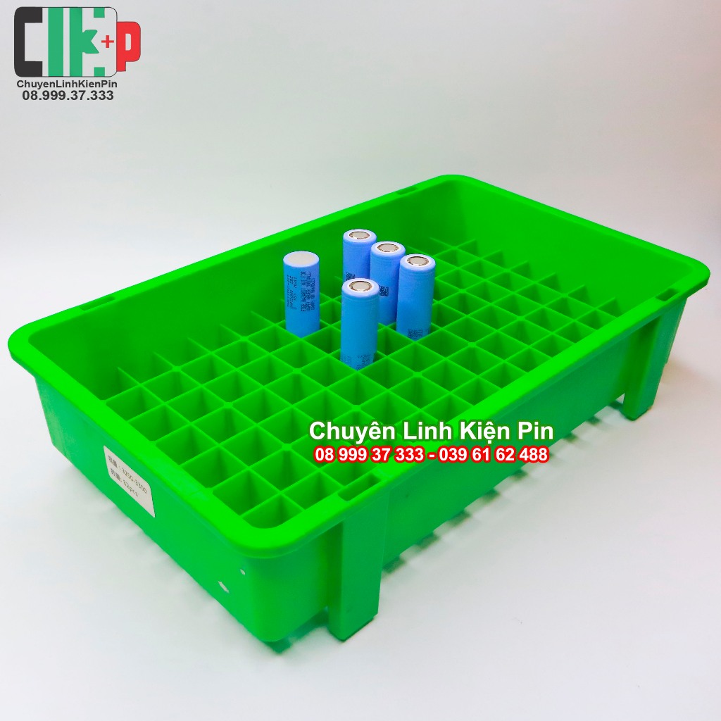 [21700] Khay pin chứa 112 cell pin 21700 màu xanh (Hàng lướt) ( CLKP ...
