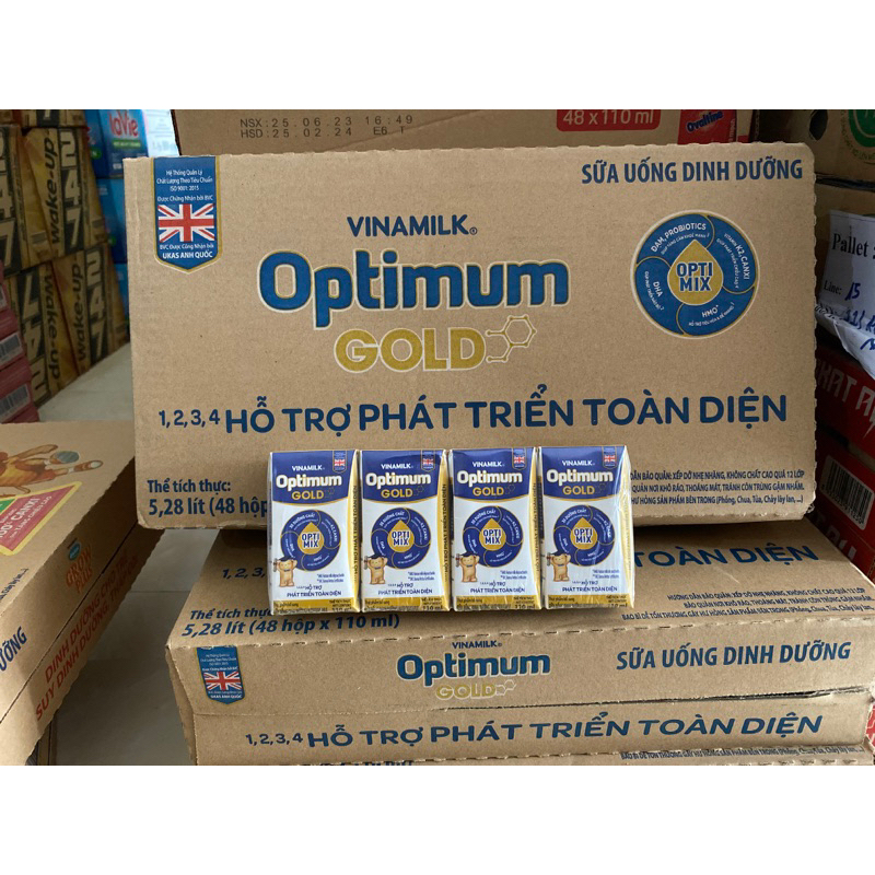 (4 hộp) Sữa pha sẵn Optimum Gold Vinamilk 110ml chính hãng | Shopee ...