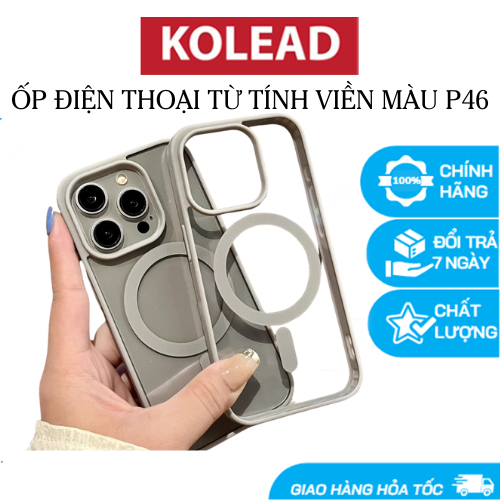 [Series 15] Ốp điện thoại từ tính viền màu KOLEAD P46 chống va đập dành ...