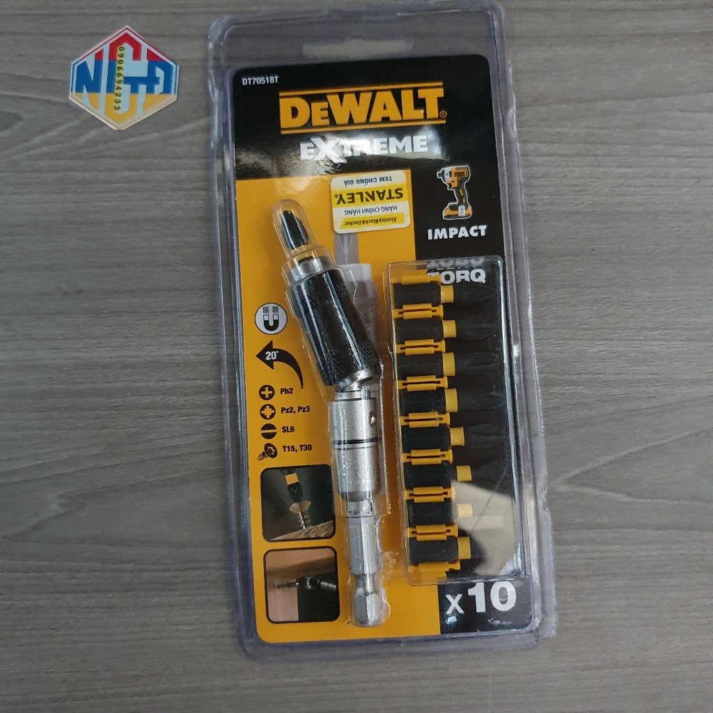 Bộ mũi vít đầu xoắn 10 chi tiết DeWalt DT70518T-QZ | Shopee Việt Nam