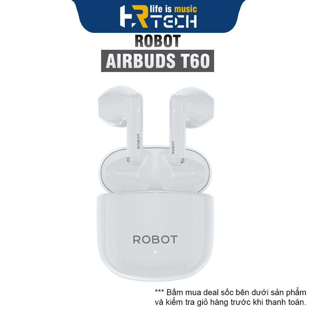Tai Nghe Không Dây True Wireless Robot Airbuds T60 Semi Playtime 36H ...