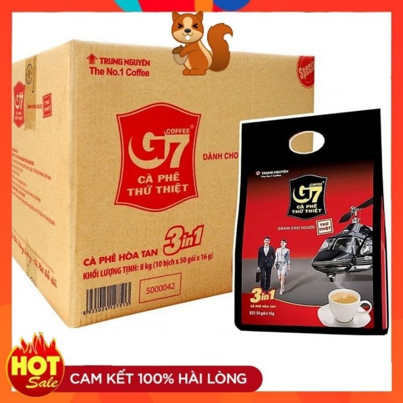 (HỎA TỐC)(NGUYÊN THÙNG 10 TÚI) Cà phê G7 túi 50 gói/1thùng 10 túi (date mới) | Shopee Việt Nam