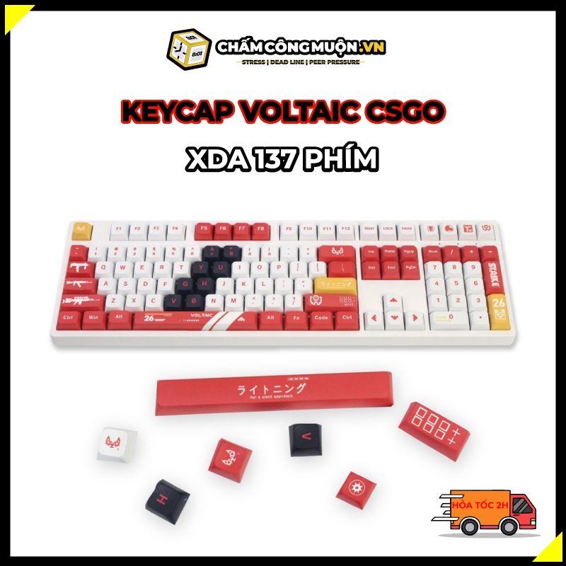 Keycap Voltaic CSGo | PBT | Double Shot | XDA | 137+ Phím Cân Mọi ...