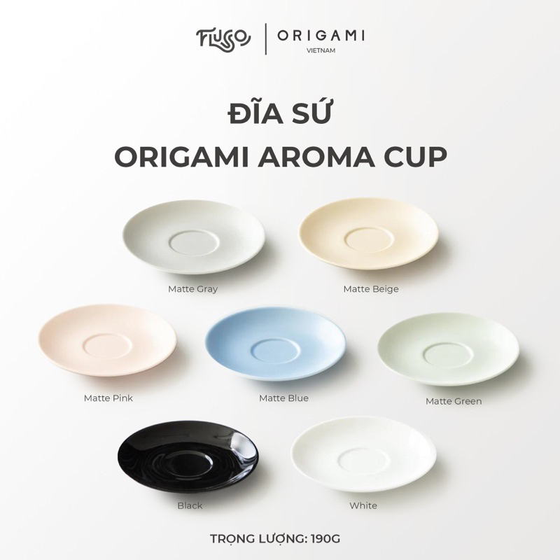 [ORIGAMI JAPAN] Đĩa sứ ORIGAMI - Origami Aroma Cup Saucer | Shopee Việt Nam