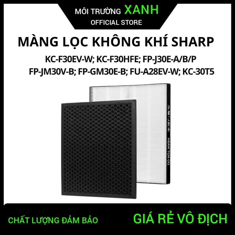 Màng lọc không khí Sharp FP-JM30V, FP-GM30E, FP-J30E, KC-F30EV, KC-30T5. | Shopee Việt Nam