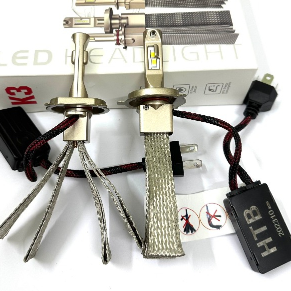 Đèn pha led K3 chân h4 tản nhiệt gắn oto xe máy cực sáng bảo hành 1 năm | Shopee Việt Nam