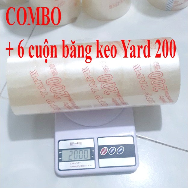 COMBO 6 cuộn băng keo trong Yard 200 ( 6 cuộn 2kg ) | Shopee Việt Nam